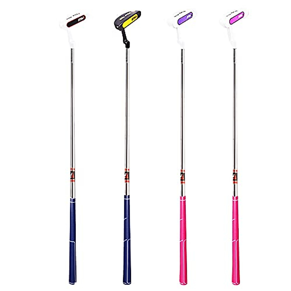 Kids Golf Putter Right Handed Stainless Steel Rio Beginners Practice Junior Golf Clubs for 3-12 Years 24''-28'' (White&Pink,3-5Y)