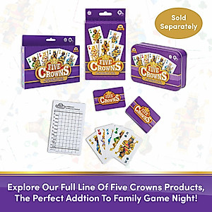 Five Crowns Scorepad – 130 Page Replacement Score Sheet, Card Game Score Card, Tracks 7 Players at Once, Gift for Kids, Birthday Gifts