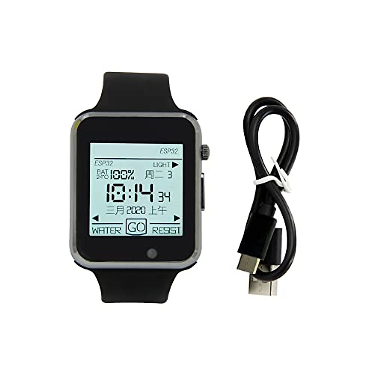 SmartFly info T-Watch 2020 V1 ESP32-Based Programmable Watch with ESP-IDF or MicroPython(Black)