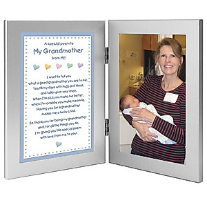 Gift for Grandmother for Her Birthday or Valetnine's Day, Sweet Poem from Grandson, Add 4x6 Inch Photo