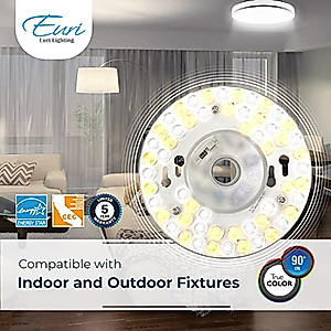 Euri Lighting EMP-2000cec-15, Dimmable LED Light Engine, 5.12" Diameter, 15W (100W Equal), 1350lm, 3000K, 4000K, 5000K, 90+ CRI, Energy Star, CEC Compliant, 5YR, 50K Hour WTY