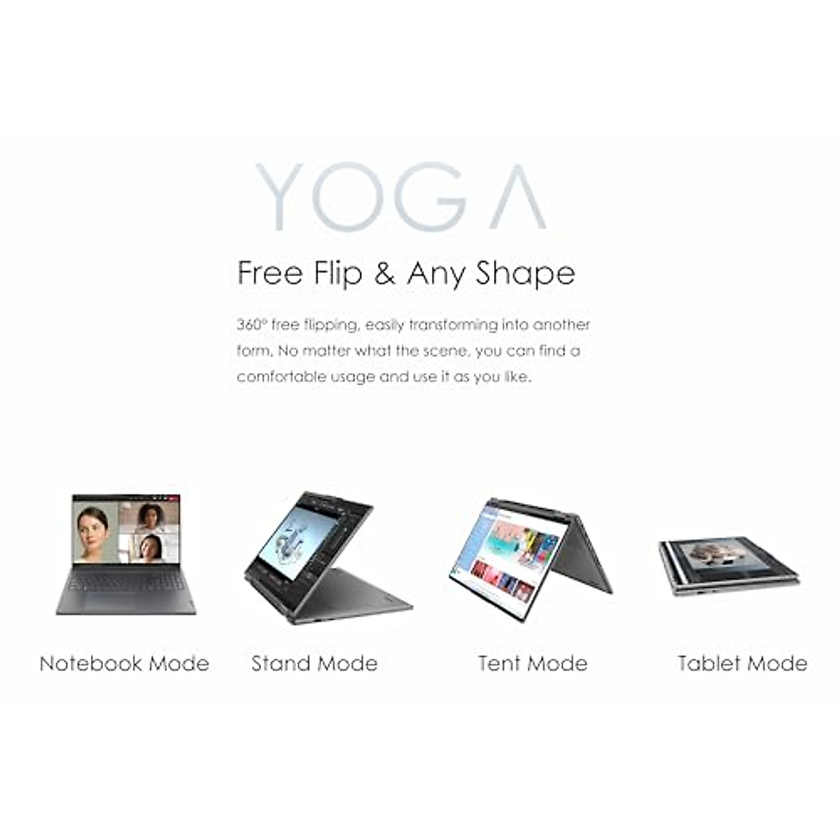 Lenovo Yoga 7I 2-in-1 16" 16:10 2.5K 400Nits Touch Laptop, Intel 12-Core i5 1240P Evo, 2X Thunderbolt 4, Wi Fi 6, Backlit KB, Fingerprint Reader, Win11 (8GB RAM | 1TB PCIe SSD)