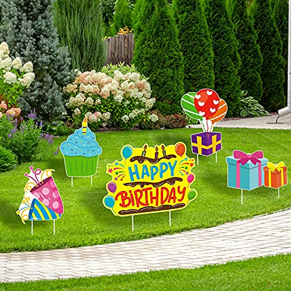 WATINC Birthday Yard Signs Set – Colorful Decorations