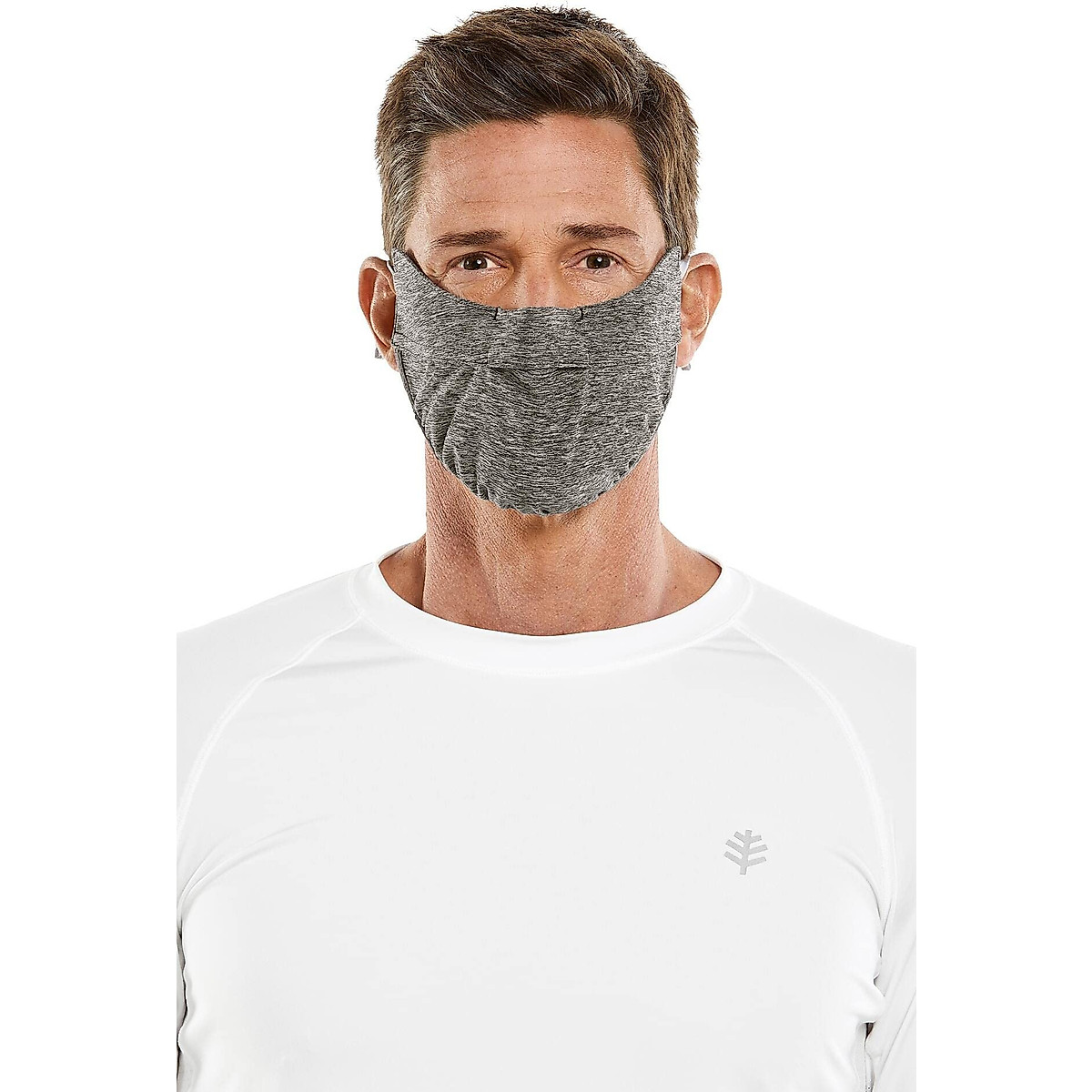 Coolibar UPF 50+ Men's Women's Zenith UV Mask - Sun Protective (Small/Medium- Charcoal Heather)