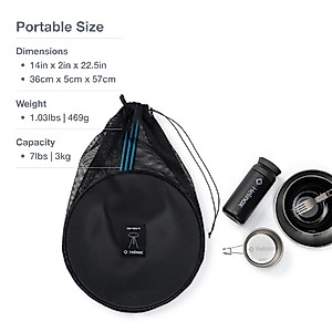 Helinox Packable Side Table for Camping, Backpacking, Picnics, and The Beach, Medium - 14 Inch, Black