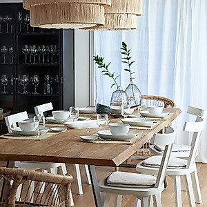 Costa Nova Ceramic Stoneware 22 oz. Soup & Cereal Bowl - Livia Collection, White | Microwave & Dishwasher Safe Dinnerware | Food Safe Glazing | Restaurant Quality Tableware