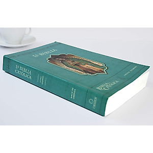 La Biblia Católica: Tamaño grande, Edición letra grande. Rústica, azul, con Virgen