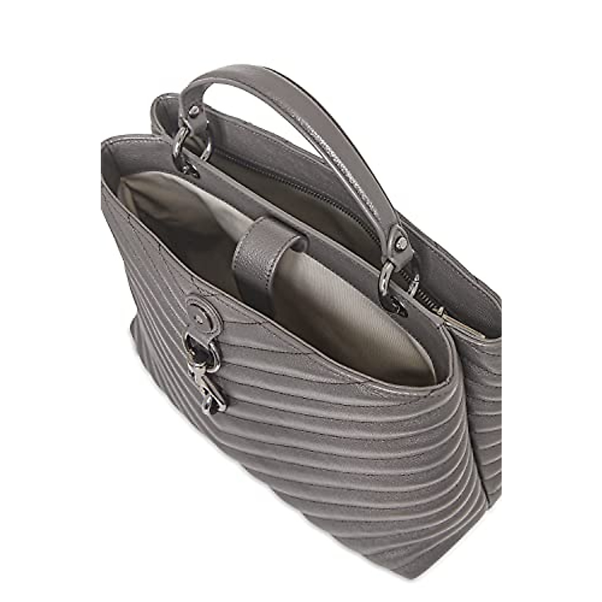 Rebecca Minkoff womens Edie Lg Top Handle satchel, Graphite, One Size US