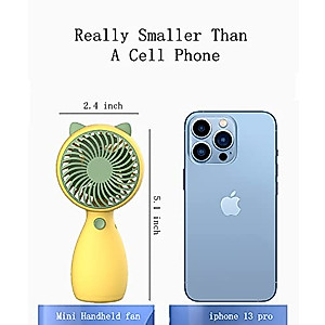 Aheadife Handheld Mini Fan,Portable USB Rechargeable Fan,Small Personal Fan Pocket Desktop Table Quiet Hand Fan with Strong