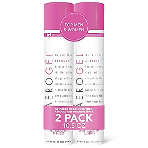 TRI Design Aerogel Hairspray - Non-Toxic Hair Finishing Spray for Styling, Volumizing and Holding Curly Hair with Flexible Hold - For Women and Men - Pack of 2 (10.5 Oz)
