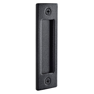 Wright Products Sliding Flush Barn Door Handle Set, Matte Black, 1 Pack - Mounting Hardware Included