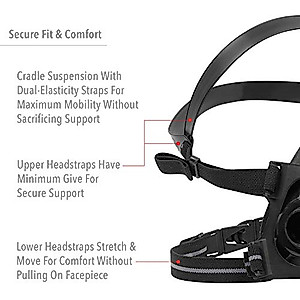 North by Honeywell 7700 Series Niosh-Approved Half Mask Silicone Respirator, Medium (770030M), Black