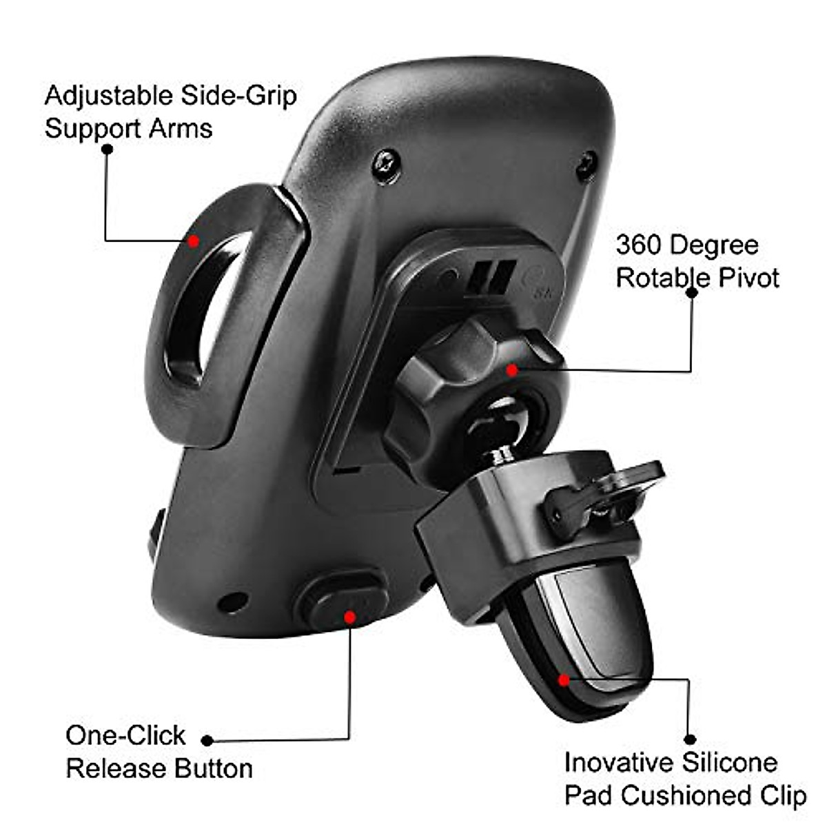 Takfox Car Phone Mount Holder for Samsung Galaxy S22 Ultra S21 FE Plus S20+ S10 S9 Note 20 Ultra 10 A13 A03s A02S A12 A32 A42 A52 A01 A11 A12 A21 A51 A71 5G Cell Phone Air Vent Car Mount Cradle-Black