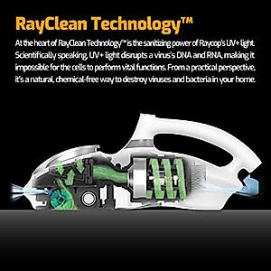 Raycop RN Bed Vacuum Cleaner with UV Light and Pulsating Brush Technology for Pet Hair Cleaning - 15Kpa Powerful Suction - Anti-allergen Handheld Mattress Vacuum Cleaner - HEPA Filtration