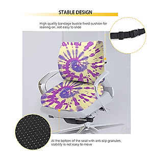 JEOCODY Leopard Print Seat Cushion & Lumbar Support for Office Chair, Car, Wheelchair, Memory Cotton Pillow, Washable Cover Father's