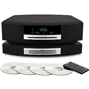 Bose Wave Music System Bundle with Bose Wave Multi-CD Changer, Graphite Grey - Black