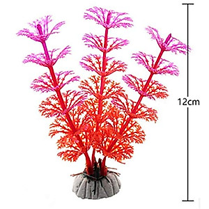 10Pcs Artificial Aquarium Plants, Small Size 2 to 4.5 inch Approximate Height Fish Tank Decorations Home Décor Plastic