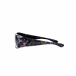 Polarized Rhinestone Fit Over Lens Cover Sunglasses - Purple Butterfly