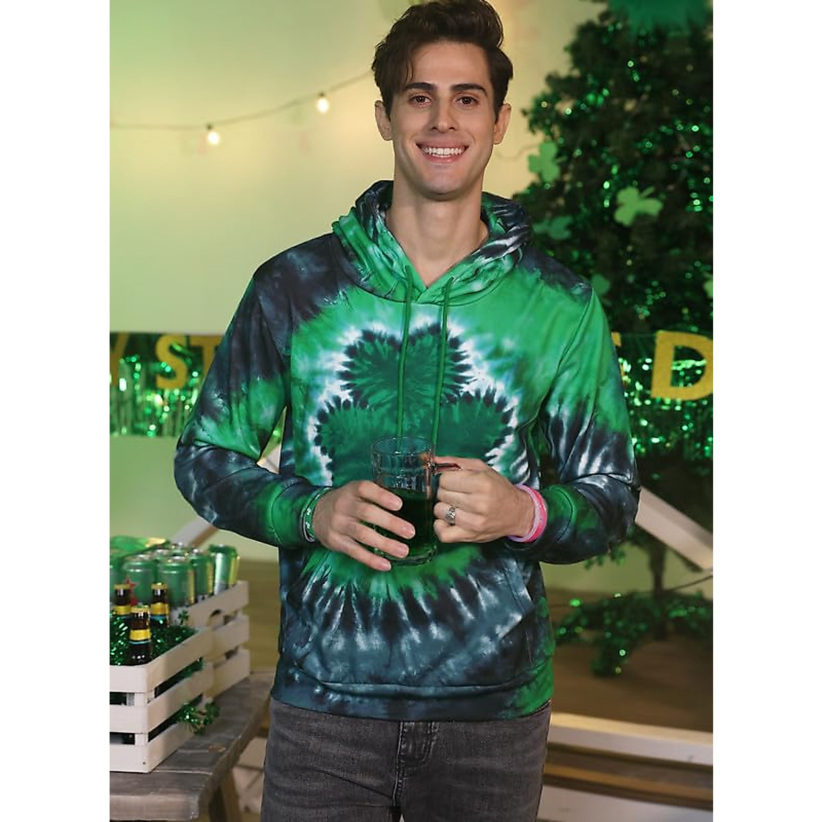 Arvilhill Irish St Patrick's Day Shamrock Funny Green Sweatshirt St Paddys Day Shirt XXL