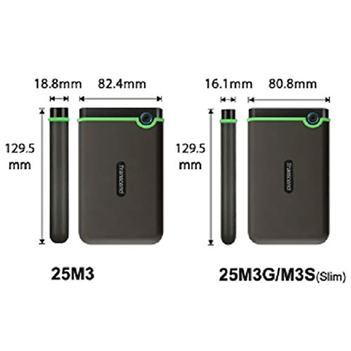 Transcend 1 TB StoreJet M3 Military Drop Tested USB 3.0 External Hard Drive