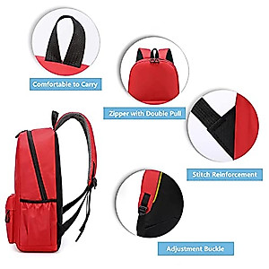 Nuvuiolf Anime Backpack Leisure Laptop Backpack Lightweight Travel Storage Daypack For Men And Women Red 2