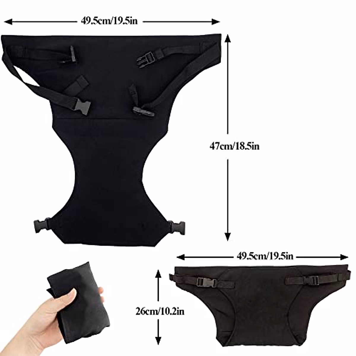 MISSEIAR Baby Harness Seat for High Chair, Portable Feeding Seat Belt with Strap Toddler Safety Seat Belt Foldable Baby Booster Harness Belt for Restaurant Shopping Cart Travel