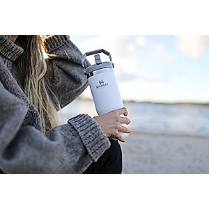 Stanley IceFlow Stainless Steel Tumbler with Straw - Vacuum Insulated Water Bottle for Home, Office or Car - Reusable Cup with Straw Leakproof Flip - Cold for 12 Hours or Iced for 2 Days (Polar)