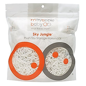 Mayapple Baby Stuffed Animal Toy Hammock, Premium Plush Toy Hanging Organizer, SKY JUNGLE, Jumbo Large Storage Mesh Pet Net,White