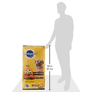 PEDIGREE For Big Dogs Adult Complete Nutrition Large Breed Dry Dog Food Roasted Chicken, Rice & Vegetable Flavor Dog Kibble, 36.4 lb. Bag