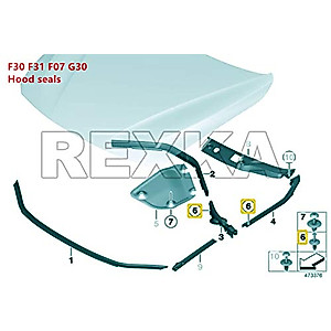 Rexka 40pcs Bumper Trim Wheelhouse Liner Push-Type Retainer Clip Rivet Compatible with BMW 51-11-8-174-185 51118174185