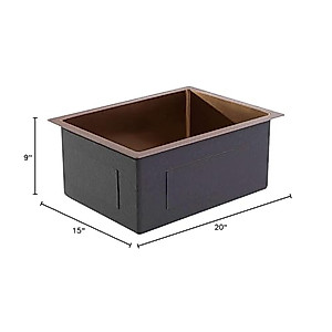 Vintage Tub & Bath Stainless Steel 15 Inch Single Bowl Undermount Kitchen Sink