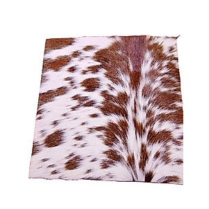 Natural Hair On Premium Quality Leather Cowskin Sheet with Hair on/Fur - NO Holes (Multi Color, 12"x12")