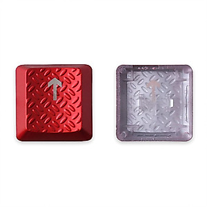 HUYUN Texture Tactility Backlit Keycaps Replacement for GL Tactile Switch Logit G813/G815/G913/G915 TKL RGB Mechanical Gaming Keyboard (WASD+Arrow Keys Red)