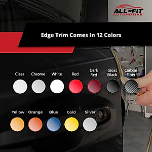 All-Fit Automotive Car Door Edge Protector – Universal DIY Edge Trim to Prevent Scratches & Dings – Flexible Adhesive Molding Trim for Cars, Trucks & SUVs (10 Ft)