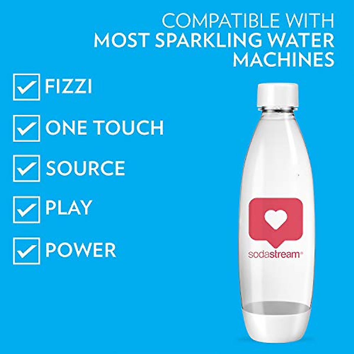 SodaStream 1L Bottle + 0.5L Twin Pack - Mother's Day Limited Edition, Pink