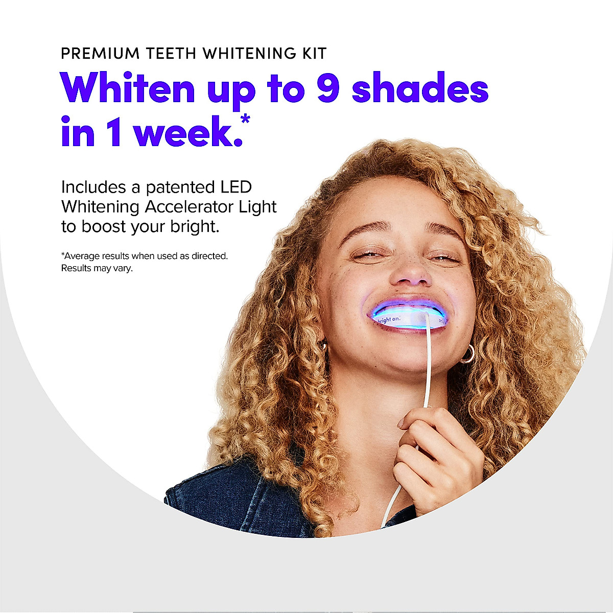 SmileDirectClub Teeth Whitening Kit - Wireless LED Light, 1 Gel Pen, Professional Strength - Pain Free, Enamel Safe, Up to 9 Shades Whiter in 1 Week