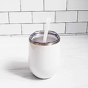 Could be Coffee, Could be Wine - 12 oz Insulated Stainless Steel Wine Tumbler with Lid and Straw, Coffee and Wine Travel Cup, Funny Gift and Accessory for Men and Women