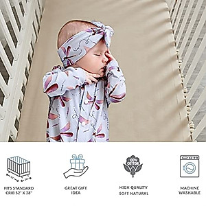 Brandream Gender Neutral Boho Bohemian Baby Girl Boy Nursery Crib Bedding Set 3 Pieces Solid Beige Farmhouse Chic Unisex Minimalist Tassel Fringe Macrame Cozy 100% Washed Cotton