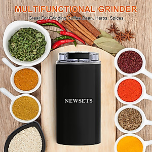 NEWSETS Single Serve Coffee Maker for K Cups and Ground Coffee, 4 in 1 Coffee Machine with Grinder and Milk Frother, 6 to 14oz Brew Sizes, 28oz Removable Water Reservoir, Self-cleaning Function, Black