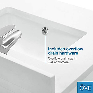 OVE Decors Maya Plus 42 in. Single Sink Bathroom Vanity in Almond Latte Finish, Black Hardware and Included Power Bar