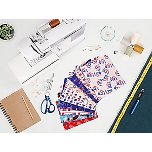 Craftido -25 Options- 100% Cotton Quilting Fabric Bundles 10pcs Fat Quarters 18”x21”-Medium Weight 5.2 oz- for Quilting, Sewing Project, Patchwork, DIY Crafts – American Style