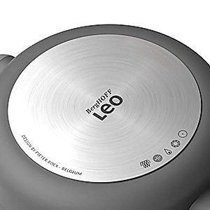 BergHOFF Leo Non-stick Cast Aluminum Sauté Pan 10.25" 3.2 qt. With Glass Lid Soft-touch Stay-cool Handle PFOA-Free Coating Induction Compatible