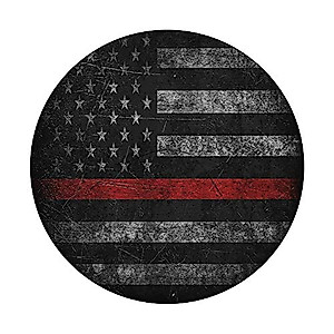 Thin Red Line American Flag Firefighters Gift PopSockets PopGrip: Swappable Grip for Phones & Tablets