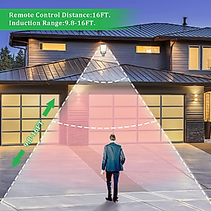 Solar Outdoor Lights - Solar Motion Lights Outdoor IP65 Waterproof with Remote Control, 72COB Outdoor Solar Lights for Yard, Driveway, Garden, Parking Lot, Garage,Pathway