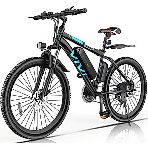 Vivi Electric Bike for Adults 26 Inch 500W Ebike for Adults Removable 48V Battery, Electric Mountain Bike 21 Speed Gears, Electric Bicycle 50 Miles/Pedal Assist
