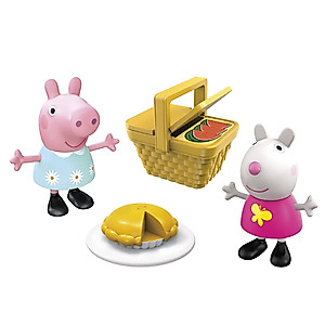Peppa Pig Peppa's Adventures Peppa's Picnic Playset, Preschool Toy with 2 Figures and 8 Accessories, for Ages 3 and Up