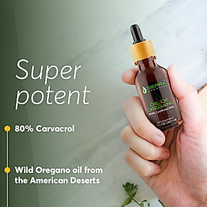 Oil of Oregano, Sierra Organics, Super Strength 80 Carvacrol- 20ml - Immune System Support - Certified Organic, Wild Oregano -Super Strength - Non-GMO