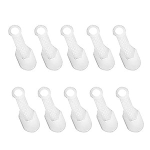 PZRT 10 Pairs Non-Slip Rubber Hanger Grips Transparent Clothes Hanger Grips Men Women Closet Accessories, White