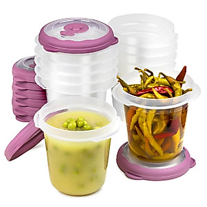 Tribello Meal Prep Soup Food Storage Container With Lids, 12 Oz Reusable Microwave/Freezer Safe Kids Lunch Container Set, Deli Containers Leak Proof Lids, BPA Free - 12 Pack