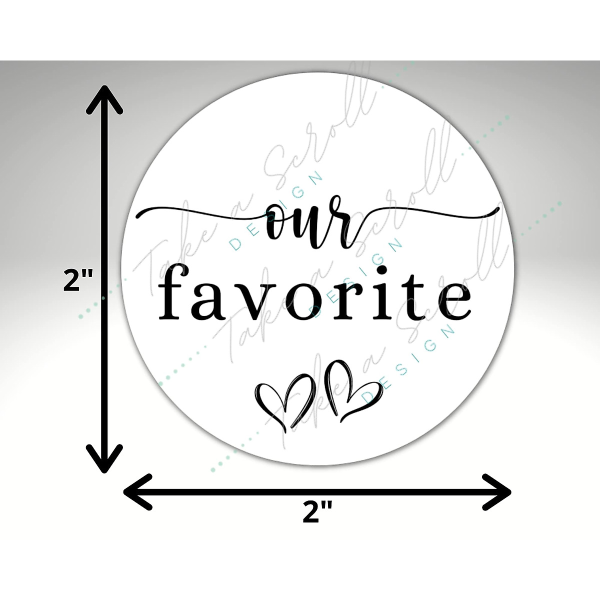 His Her Our Favorite Stickers Wedding Treat Bag Favor for Guests Labels 2-inch 120-count 6 Sheets Bride and Groom Favorite Candy Stickers